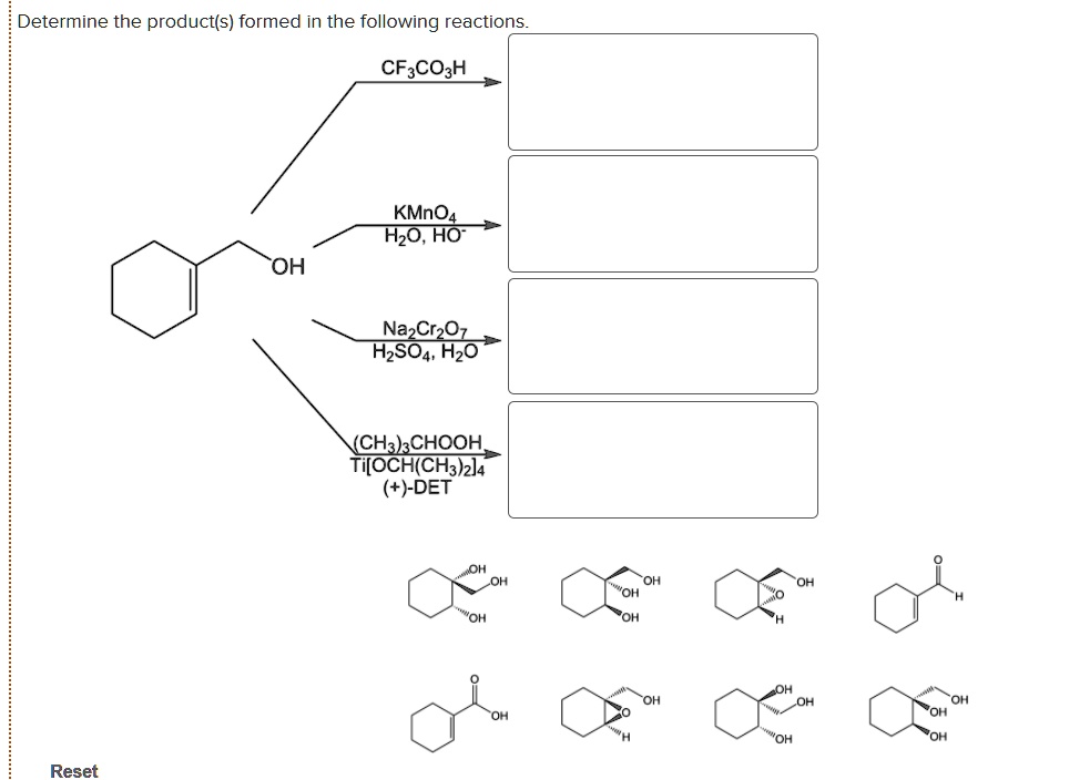 Solved Determine The Product S Formed In The Following Reactions