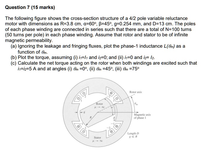 SOLVED: Question 7 (15 marks) The following figure shows the cross-section structure of a 4/2 ...