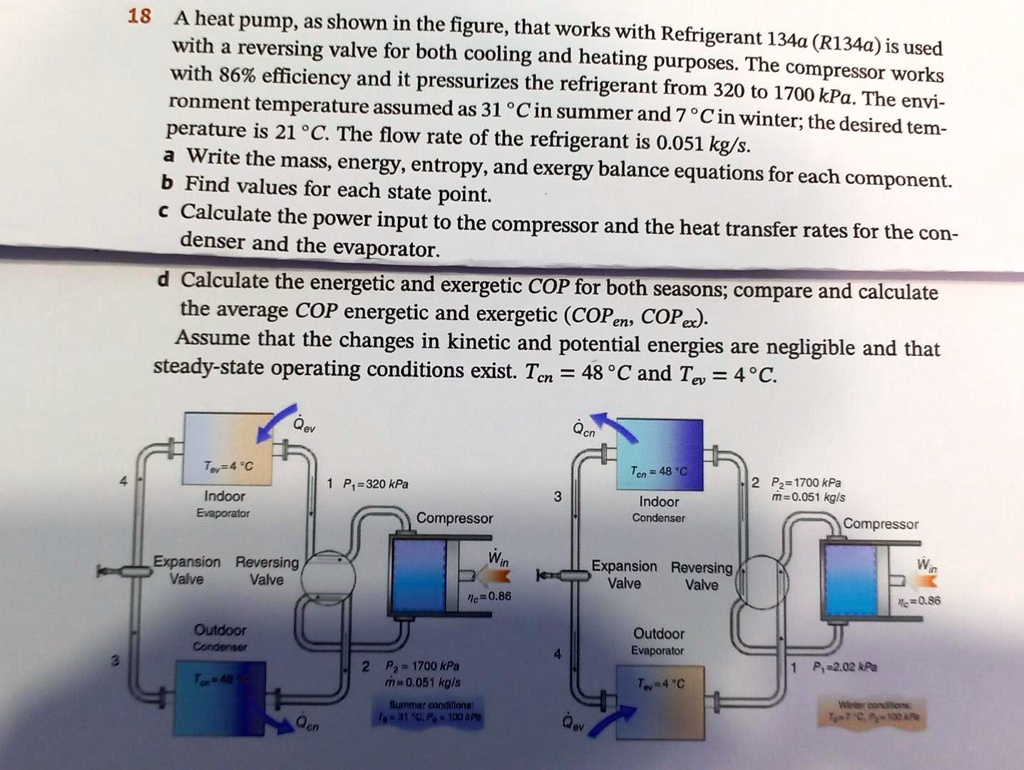 SOLVED: Temperature is 21Â°C. The flow rate of the refrigerant is 0.051 ...