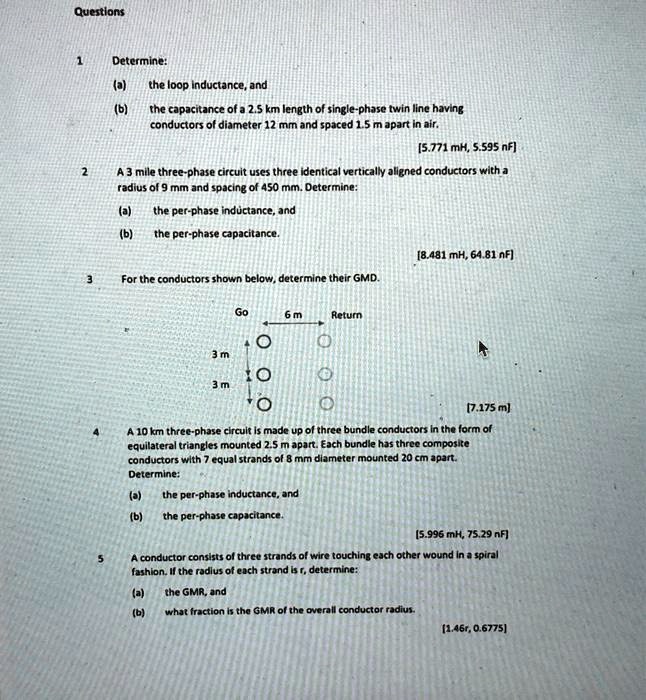 Solved Texts Questions 1 Determine E The Loop Inductance And B