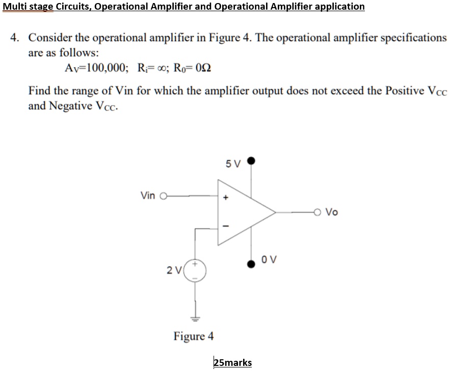 multi stage circuitsoperational amplifier and qperational amplifier application consider the ...
