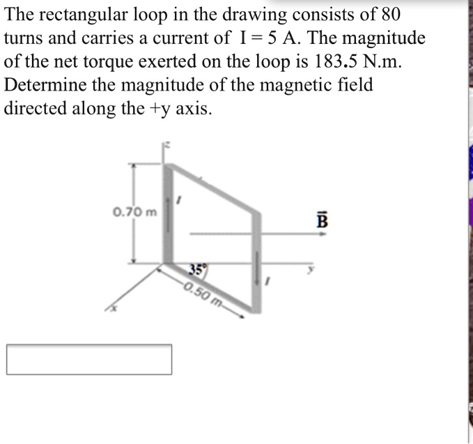 SOLVED:The rectangular loop in the drawing consists of 80 turns and ...