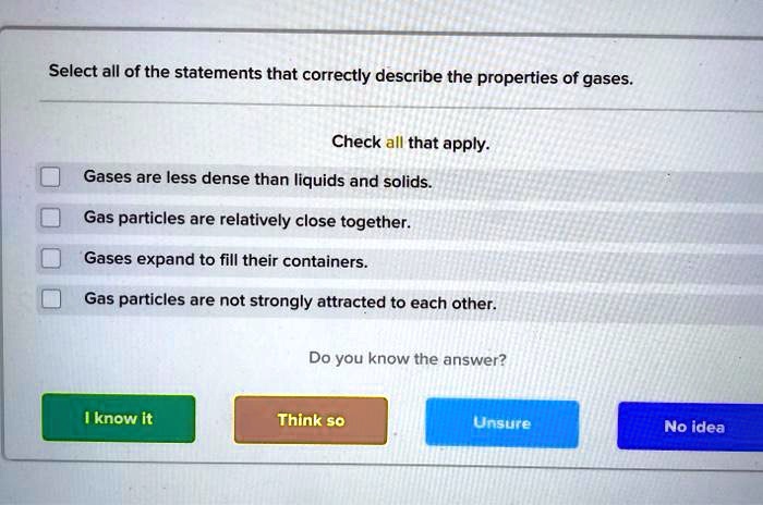 SOLVED: Select all of the statements that correctly describe the ...