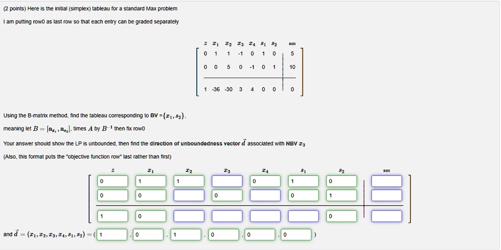 SOLVED: (2 points) Here the initial (simplex) tableau for standard Max problem am putting TOwO ...