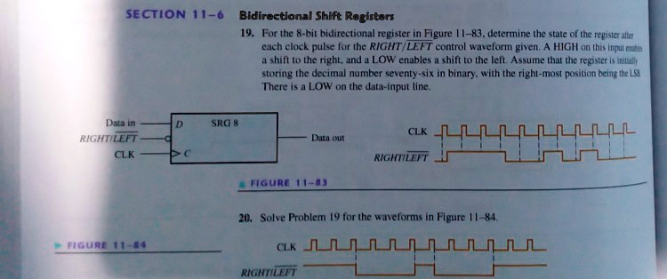 SOLVED: SECTION 11-6: Bidirectional Shift Registers 19. For the 8-bit ...