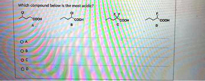 SOLVED: Which compound below is the most acidic? CoOh CooH Cooh COOh