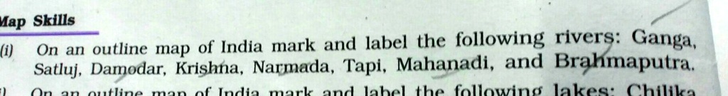 please label satluj and tapi river on india political map map skills on ...