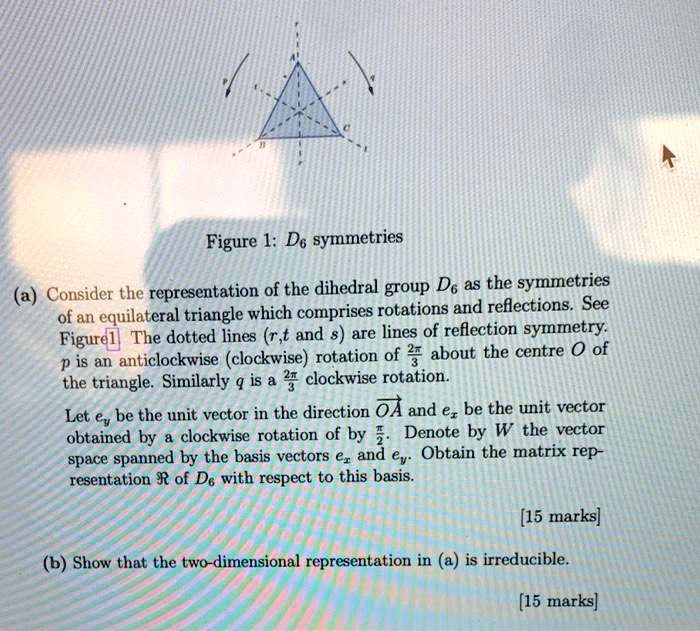 SOLVED:Figure 1: Ds symmetries (a) Consider the representation of the ...
