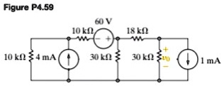 SOLVED: a) Make a series of source transformations to find the voltage v0 in the circuit in Fig ...