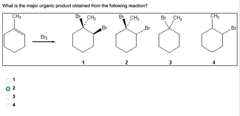 SOLVED: What is the major organic product obtained from the following ... SOLVED: What is the major organic product obtained from the following ...