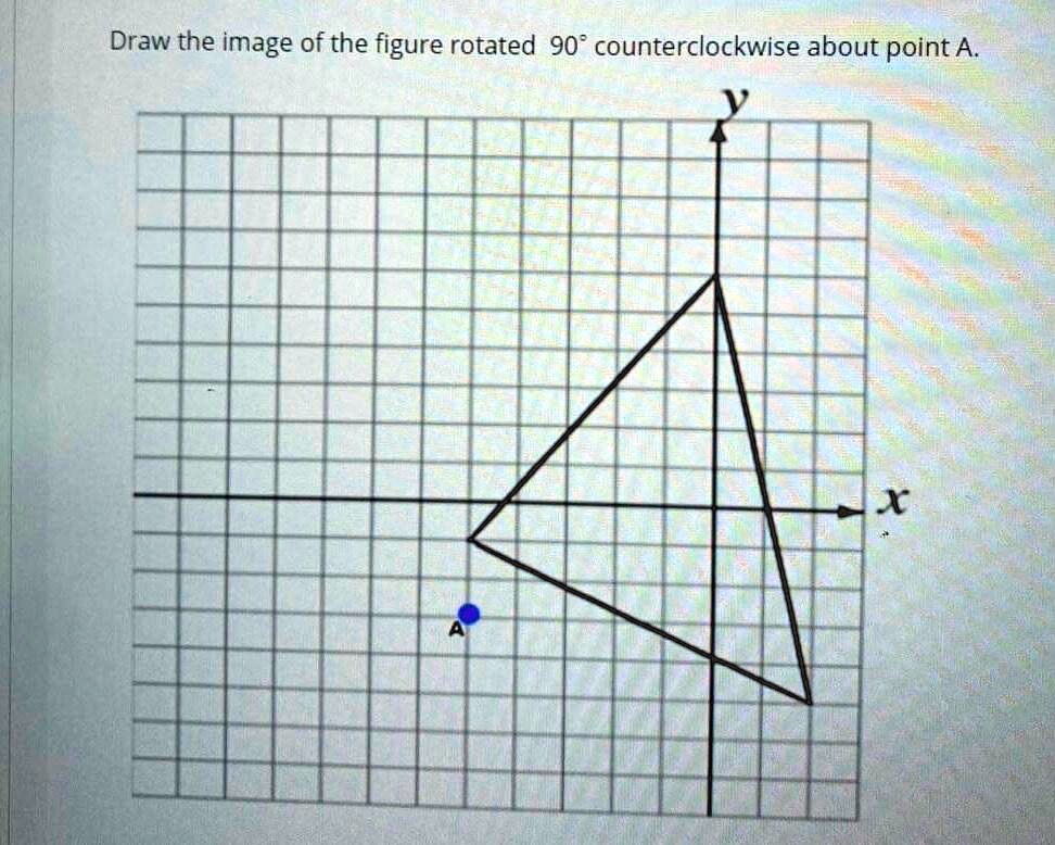 SOLVED:Draw the image of the figure rotated 90' counterclockwise about point A