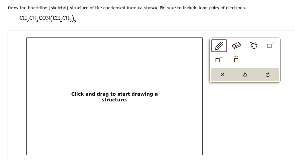 draw the bond line skeletal structure of the condensed formula shown be ...