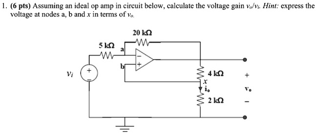 VIDEO solution: Assuming an ideal op amp in the circuit below, calculate the voltage gain vo/vi ...