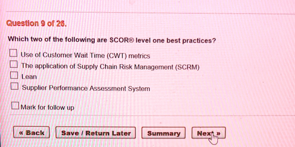 SOLVED: DOD supply chain fundamentals Question 26 Which two of the ...