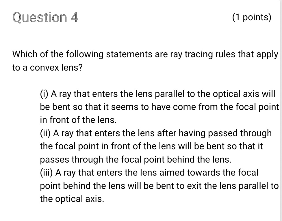 Hi, please answer the question below! Question 4 (1 points) Which of ...