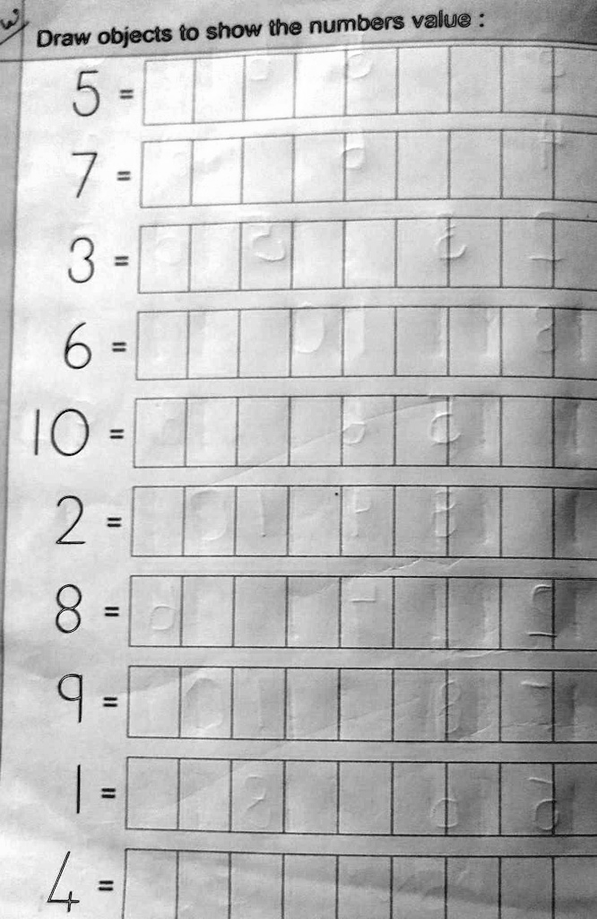 draw a object to show the number value