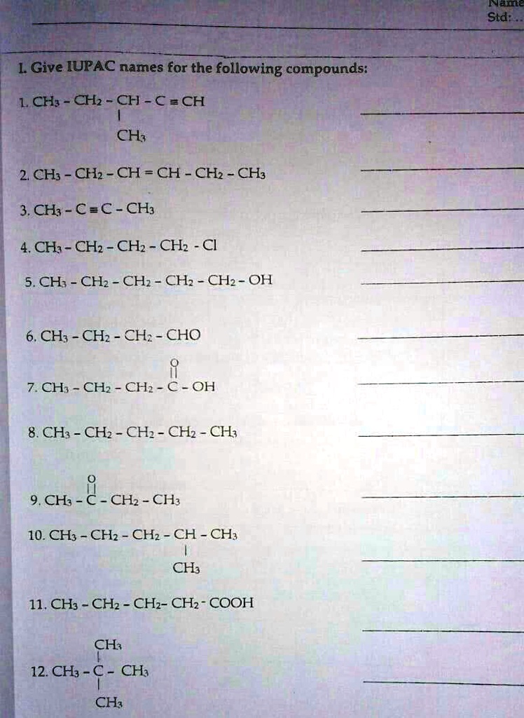 SOLVED: 'Write the IUPAC name of' SOLVED: 'Write the IUPAC name of'