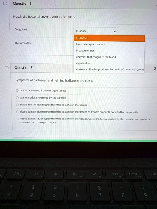 SOLVED: Match the bacterial enzyme with its function: Coagulase ...