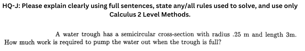 HQ-J: Please explain clearly using full sentences, state any/all rules ...