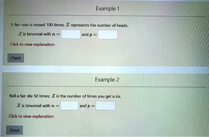 SOLVED: Example A fair coin is tossed 100 times; X represents the ...