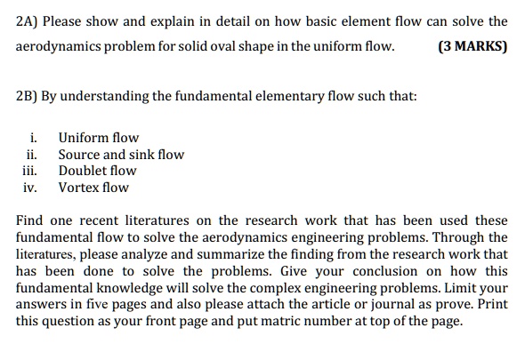 2A) Please show and explain in detail on how basic element flow can ...
