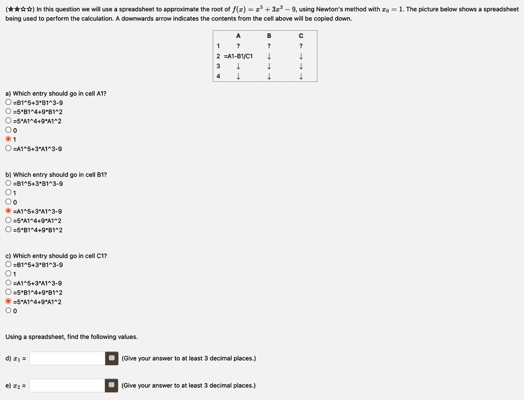 SOLVED: **) In this question we will use a spreadsheet to approximate ...