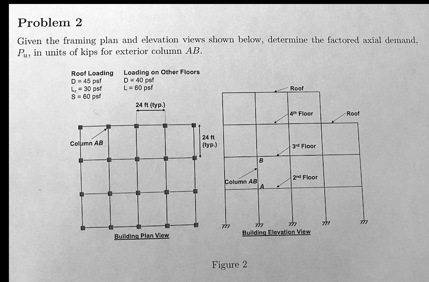 reinforced concrete design problem given the framing plan and elevation ...