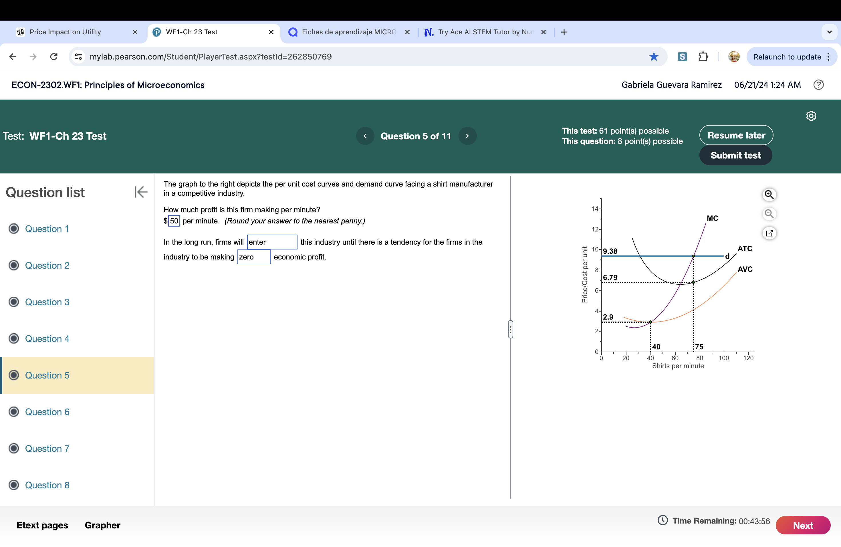 Price Impact on Utility WF1-Ch 23 Test Fichas de aprendizaje MICRO N ...