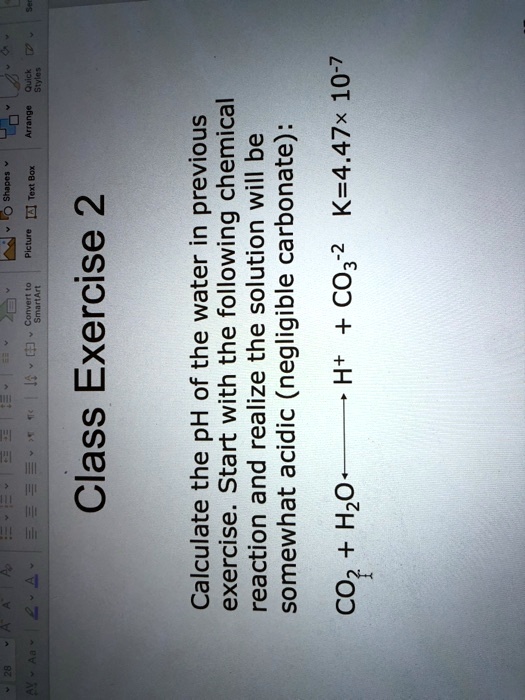 a e xg hco 2k44710 7 class exercise 2 calculate the ph of the water in ...