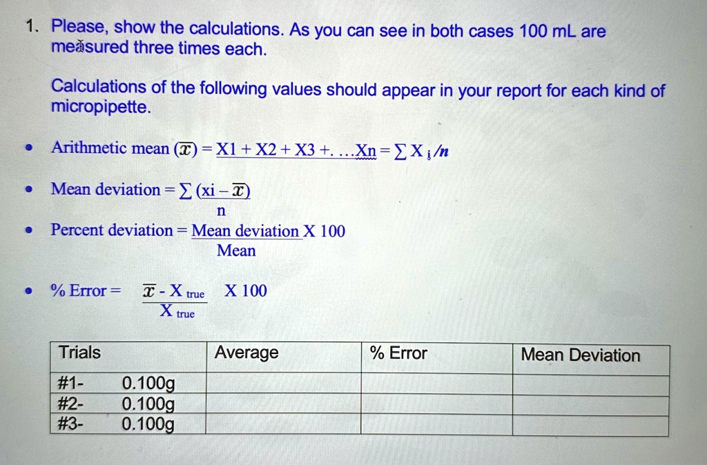 SOLVED: Please, show the calculations. As you can see in both cases 100 ...