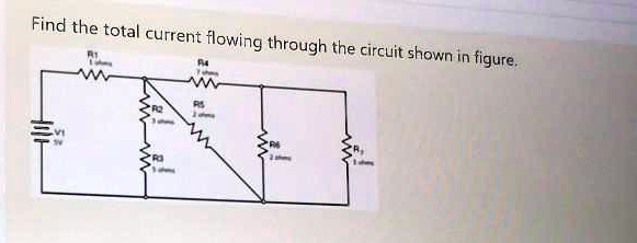 SOLVED: Please do fast I'm in exam Find the total current flowing through the circuit shown in ...