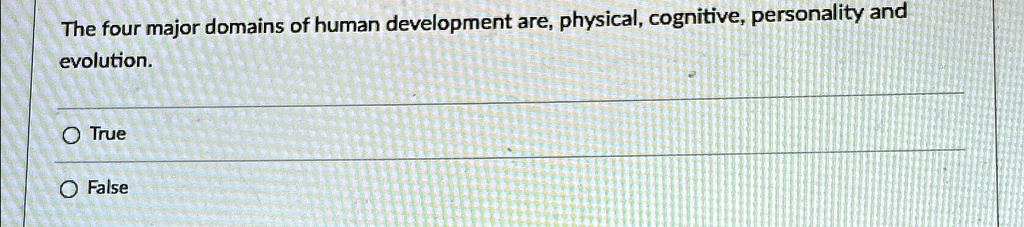 The four major domains of human development are, physical, cognitive ...