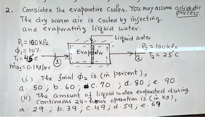 abcde are multiple choice 2 consider the evaparative cooleryou may ...