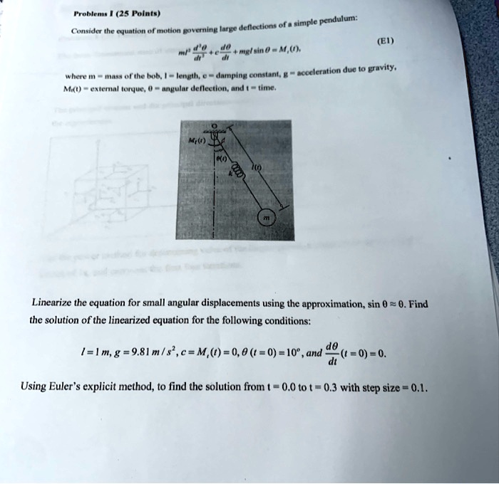 Solved Text Problems I 25 Points E1 Given M External Torque Î