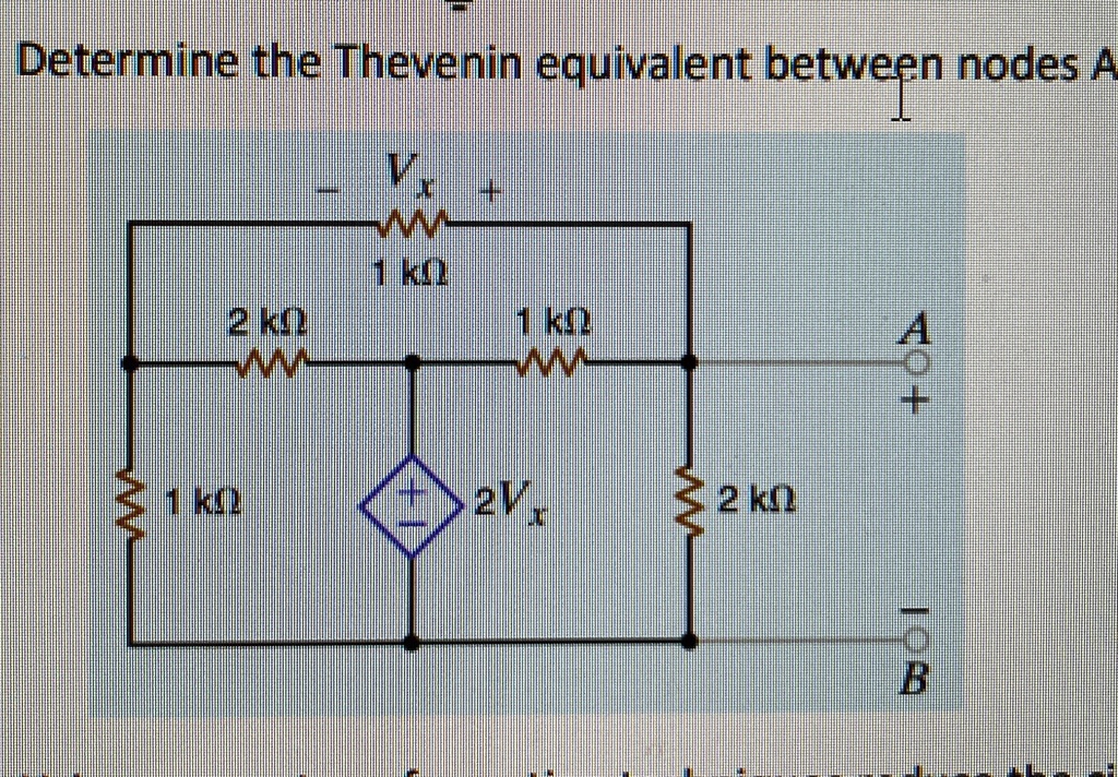 determine the thevenin equivalent between nodes a and b determine the thevenin equivalent ...