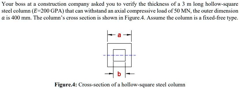 SOLVED: Your boss at a construction company asked you to verify the ...