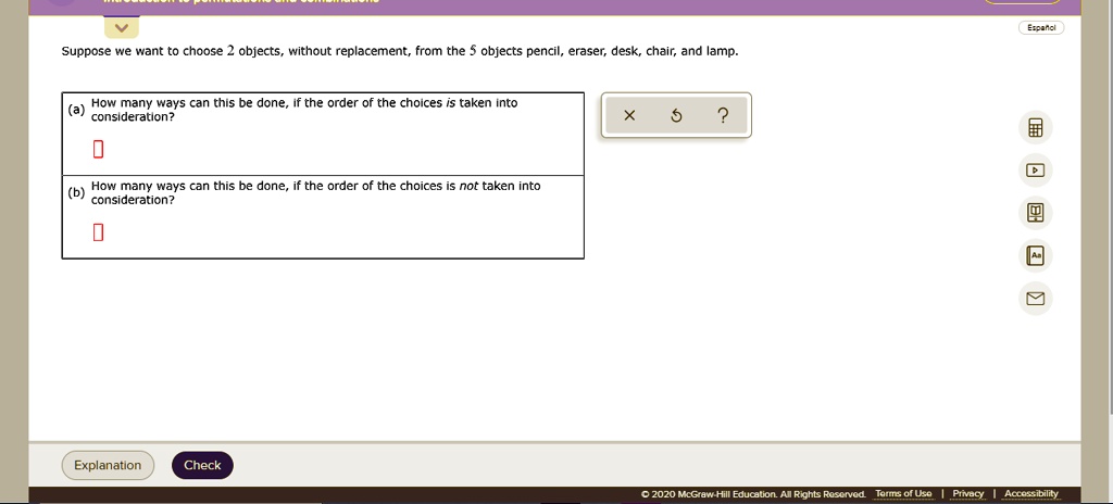 SOLVED: Eane Suppose we want choose > objects, without replacement, from the objects pencil ...
