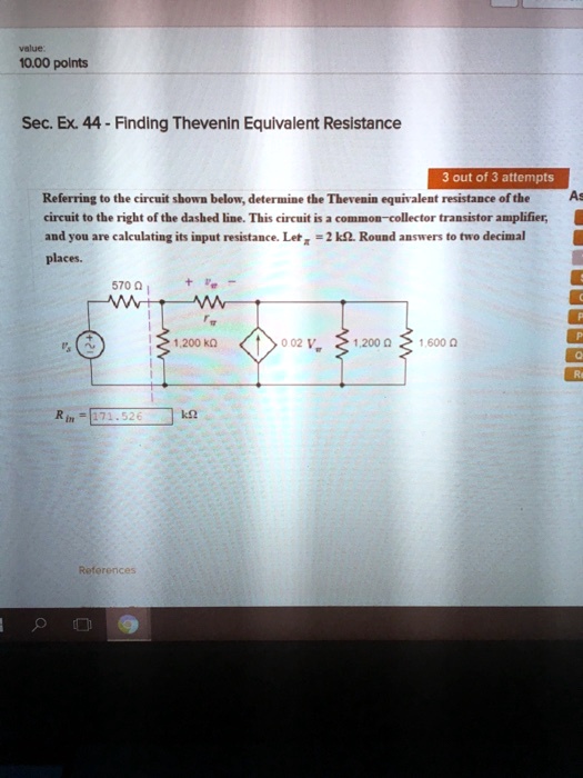 value 1000 polnts secex44 finding thevenin equivalent resistance 3out ... value 1000 polnts secex44 finding thevenin equivalent resistance 3out ...