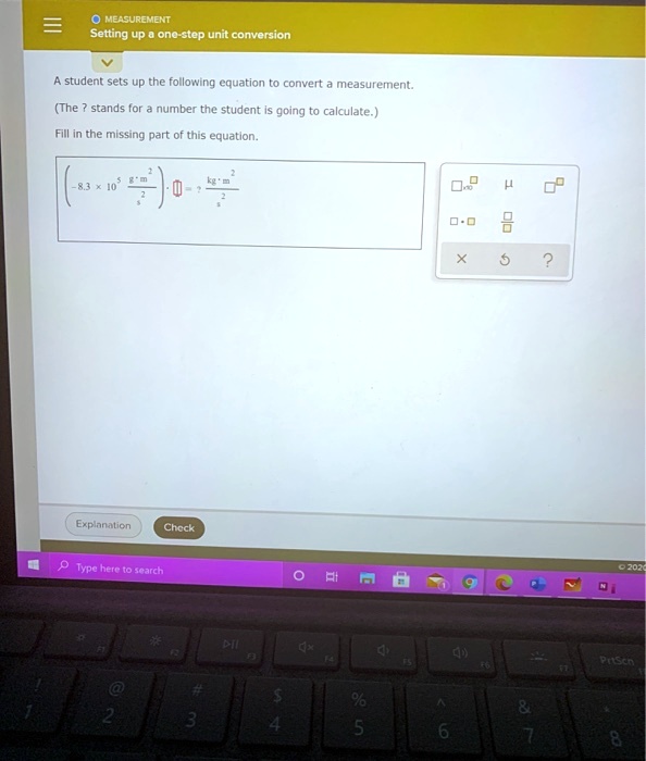 0 measurement setting up ono step unit conversion student sets up the ...