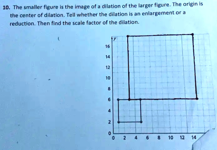 10 The Smaller Figure Is The Image Of A Dilation Of The Larger Figure The Origin Is The Center