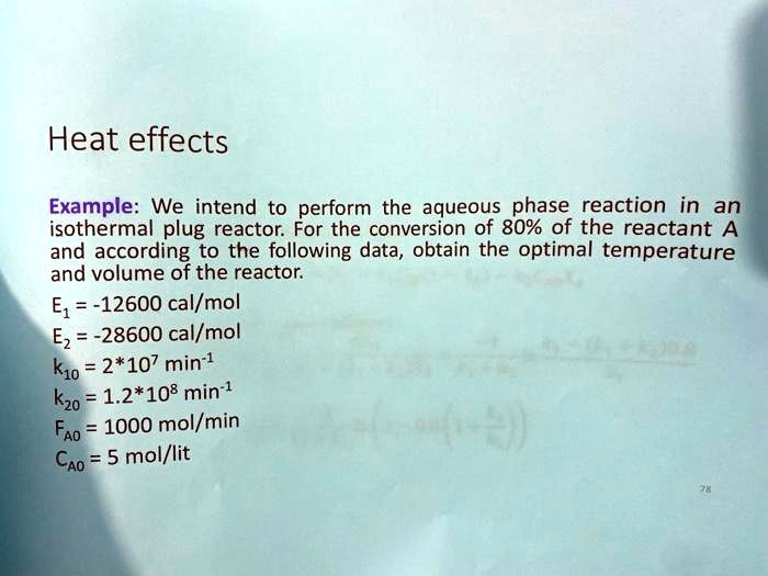 SOLVED: A R Heat effects Example: We intend to perform the aqueous ...