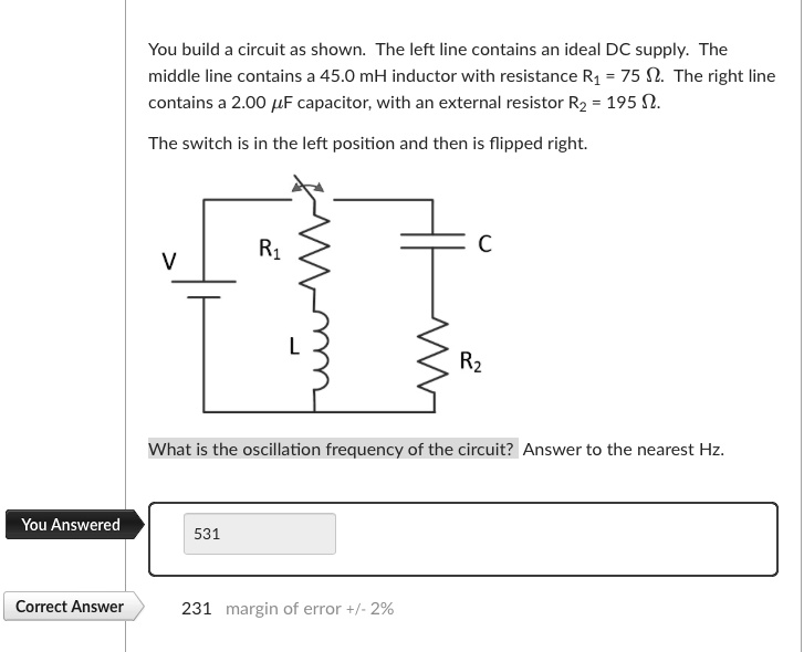 SOLVED: You build circuit as shown: The left line contains an ideal DC supply: The middle line ...