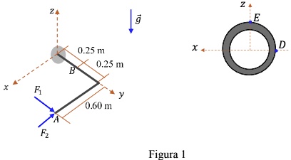 SOLVED: A "L"-shaped tube is recessed into a wall at one end so that it ...