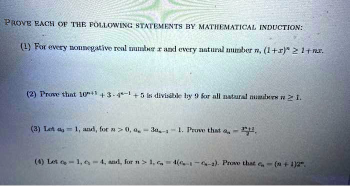 SOLVED: Prove EACH OF THE FOLLOWING STATEMENTS BY MATHEMATICAL ... SOLVED: Prove EACH OF THE FOLLOWING STATEMENTS BY MATHEMATICAL ...