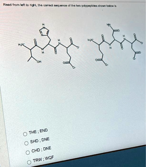 SOLVED: Read from left to right, the correct sequence of the two ...