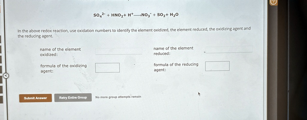 so42 hno2 hno3 so2 h2o in the above redox reaction use oxidation ...