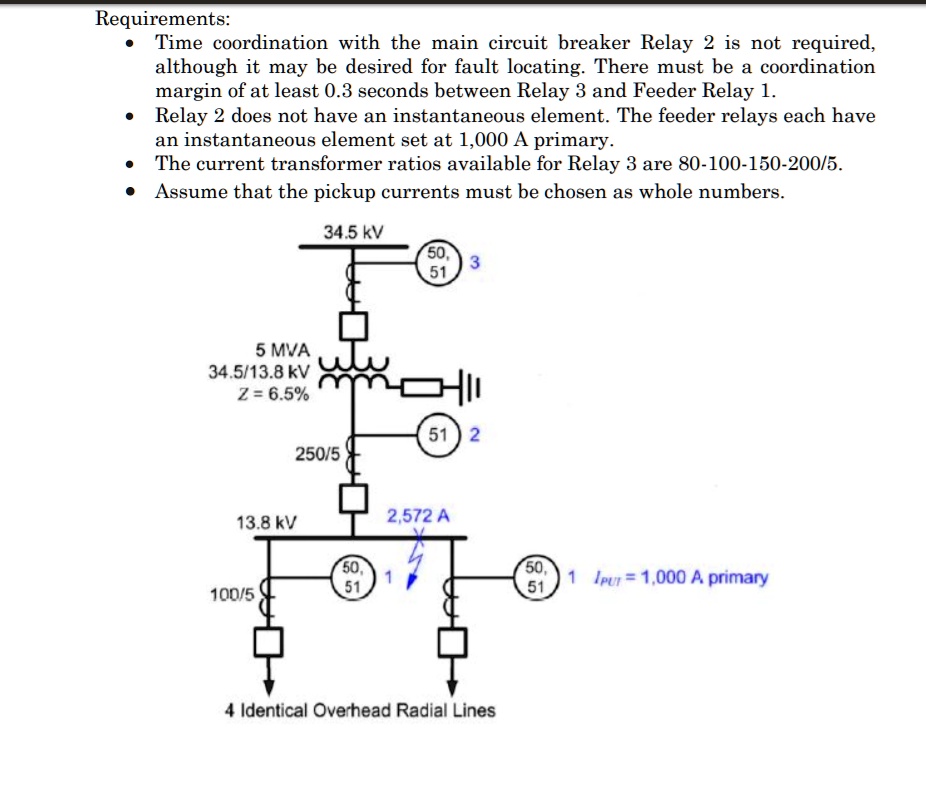Requirements: • Time coordination with the main circuit breaker Relay 2 ...
