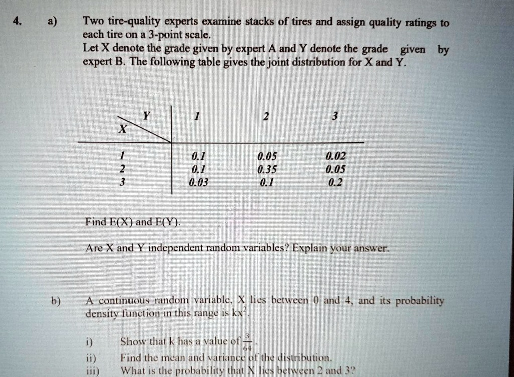 Two tire-quality experts examine stacks of tires and assign quality ...