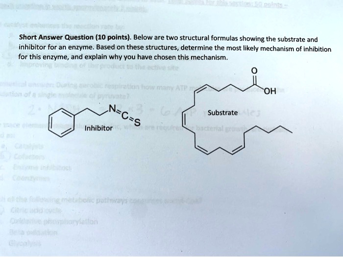 short answer question 10 points below are two structural formulas ...