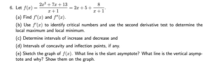 SOLVED: 2c2 + Tr +13 Let f (z) = 2I + 5 + I + 1 I + 1 Find f'(1) and f"(x). Use f' (1) to ...